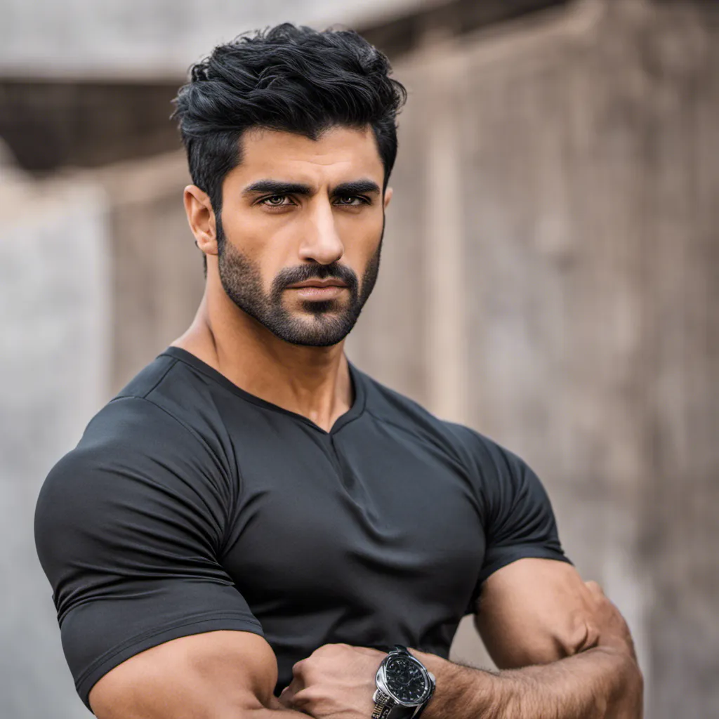 A Modern Iranian Man With Black By Sitkiiiu